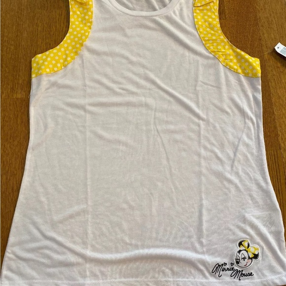 Disney | Tops | New Disney Parks Minnie Mouse Yellow Polka Dots Tank ...
